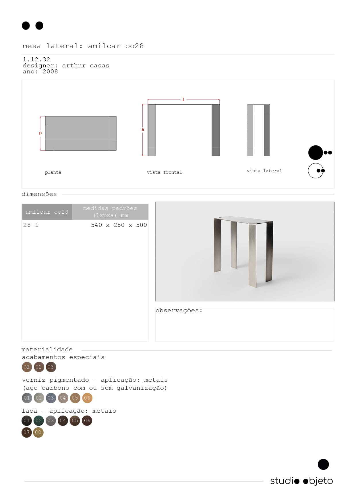 amilcar oo28 – Studio Objeto