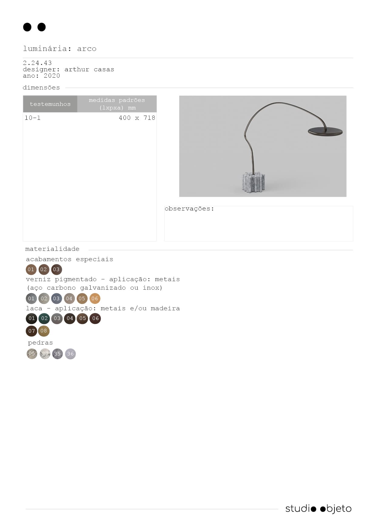 arco – Studio Objeto