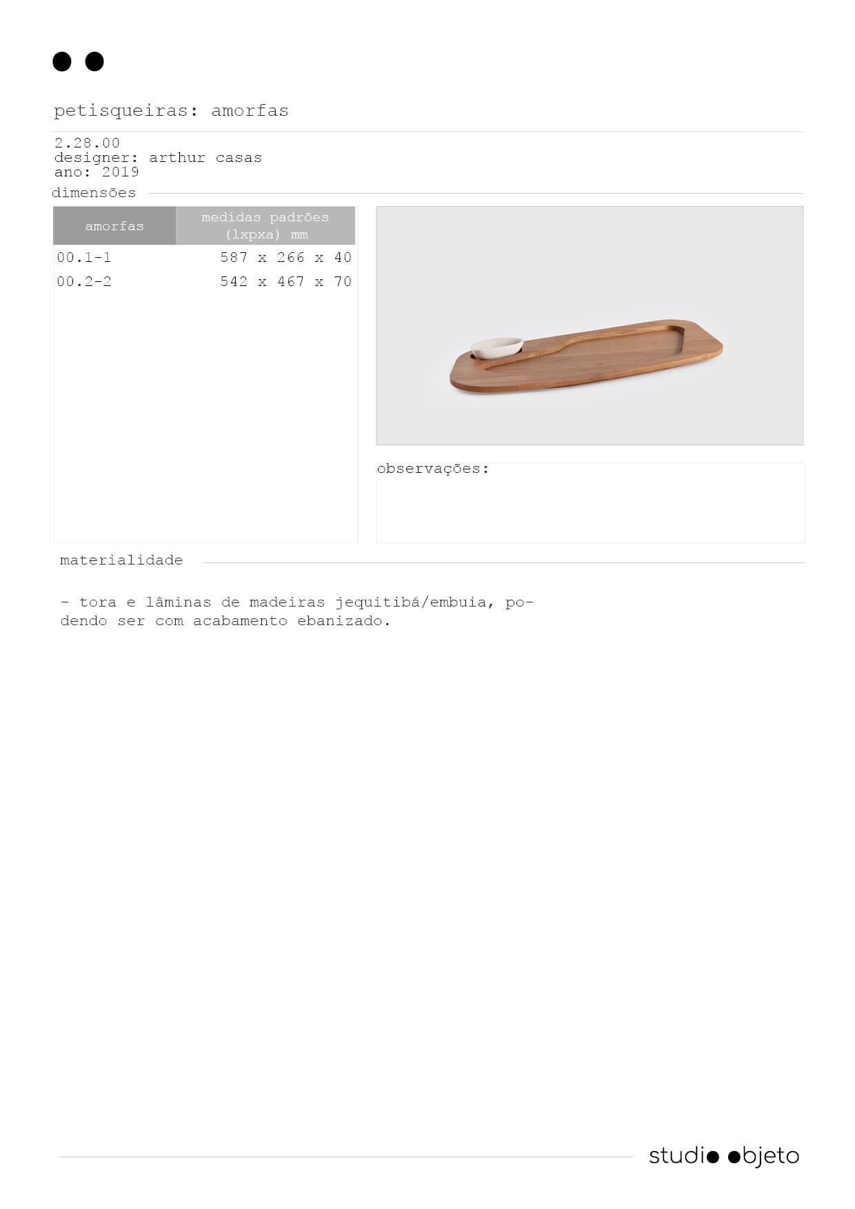 amorfa – Studio Objeto